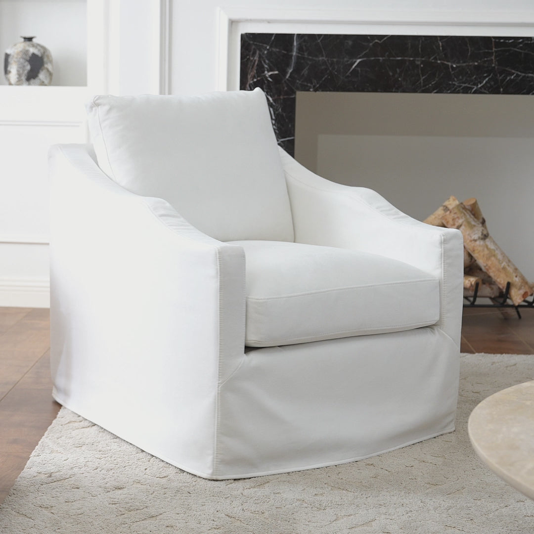 Swivel Barrel Chair Slipcover