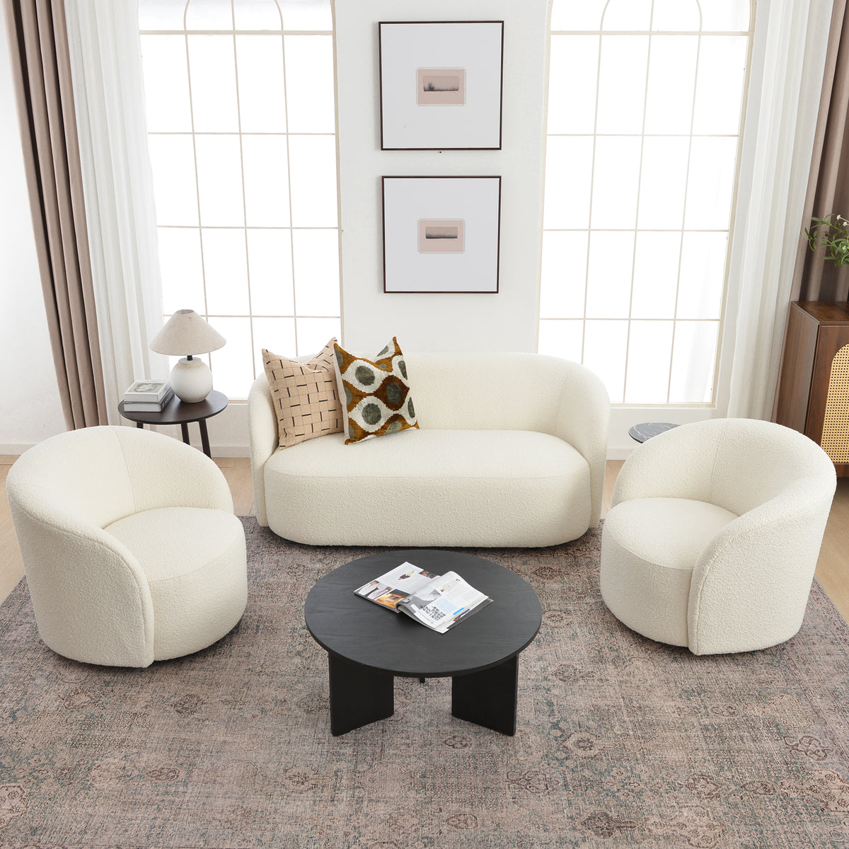 Everitte Bouclé Furniture Set – Kinwell Furniture