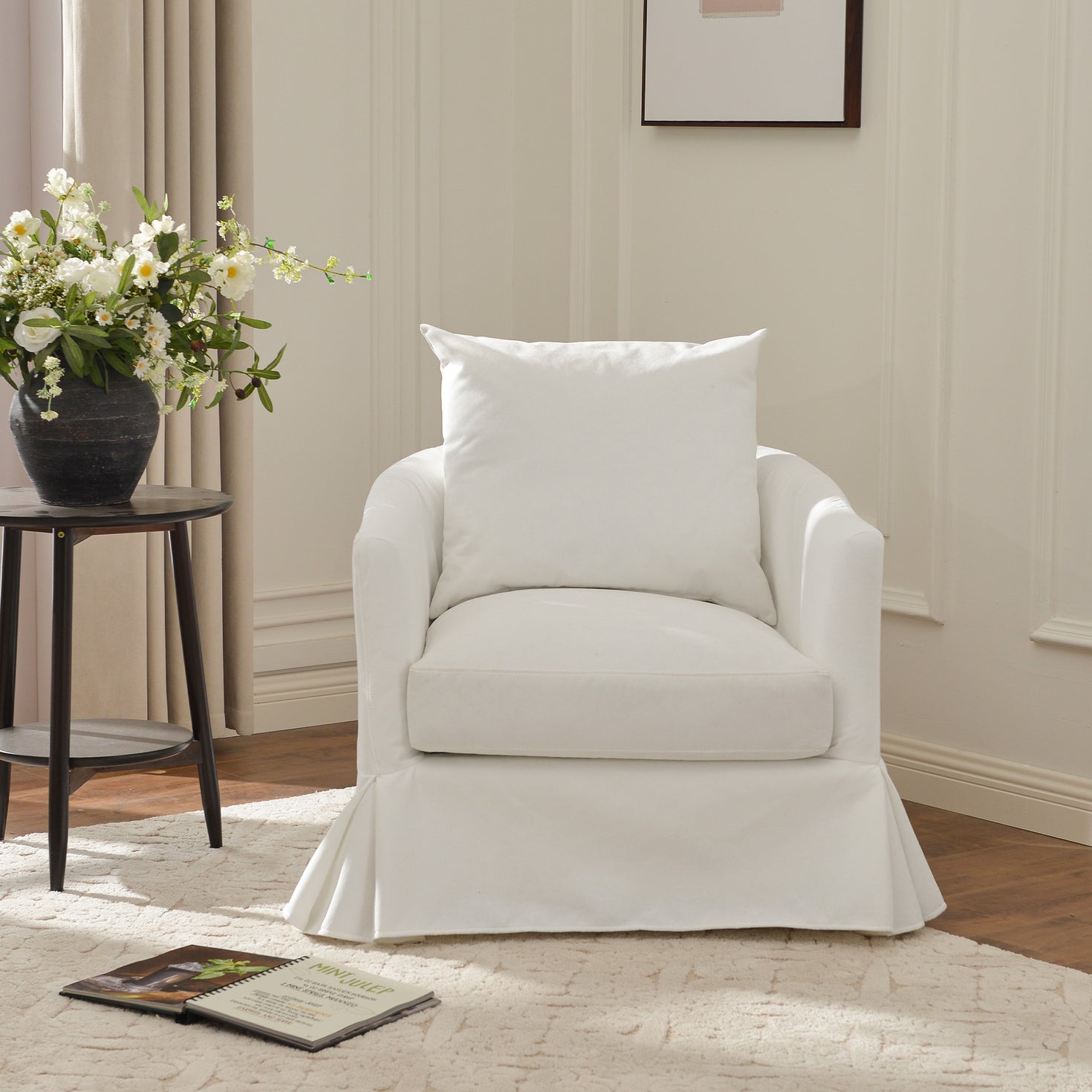 Swivel Barrel Chair Slipcover