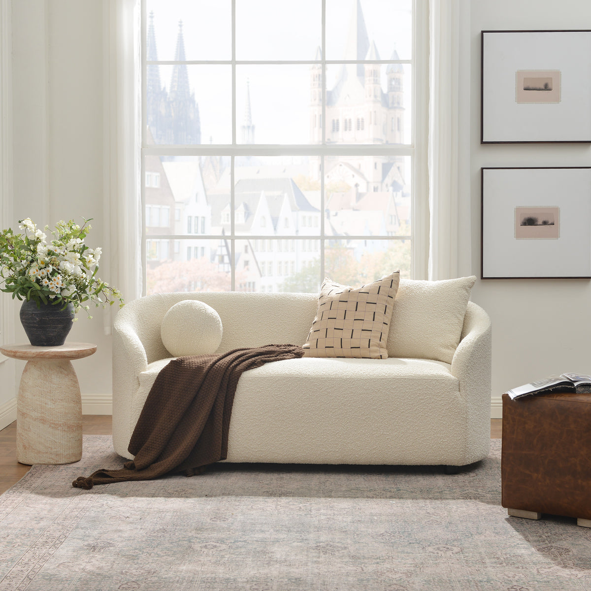 Susie Premium Bouclé Loveseat – Kinwell Furniture