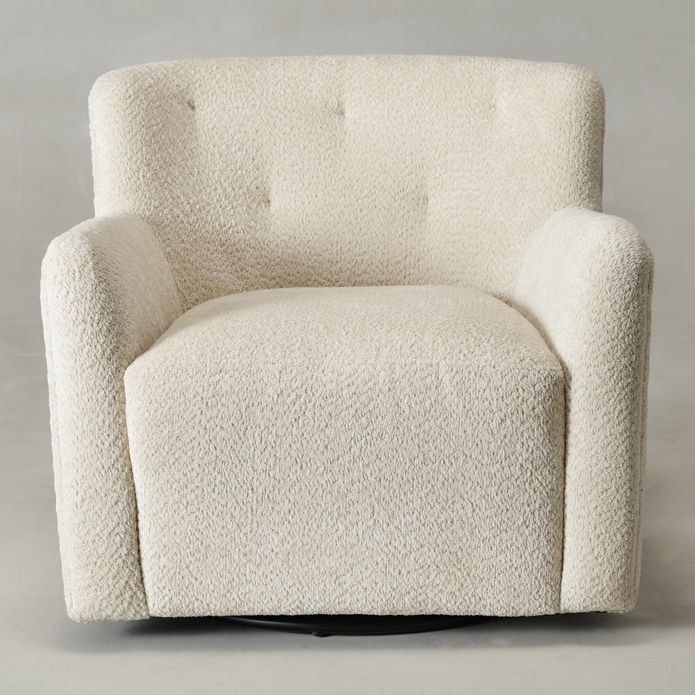 Vestie Chenille Swivel Barrel Chair | Modern Swivel Chairs – Kinwell ...