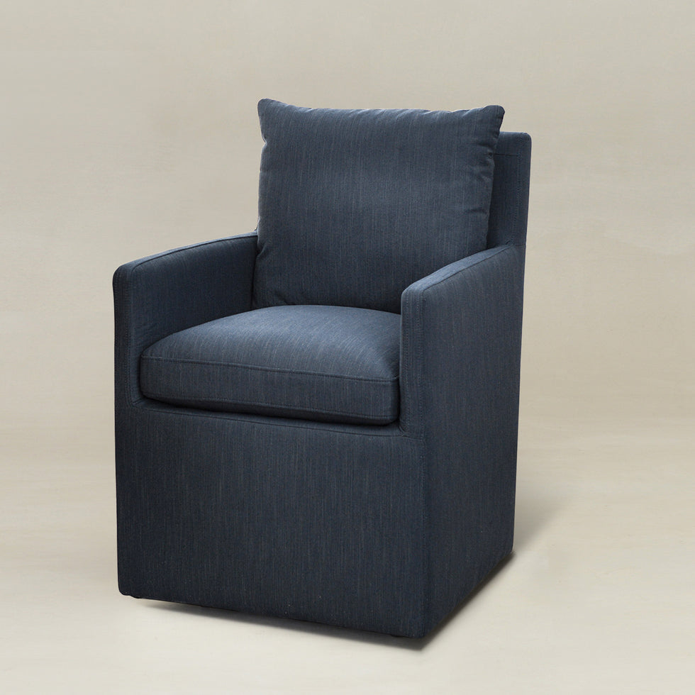 Sean Performance Dining Chair with Casters | Upholstered Dining Chairs ...