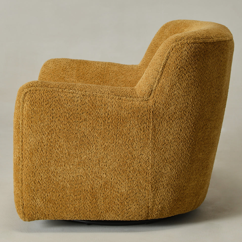 Vestie Chenille Swivel Barrel Chair | Modern Swivel Chairs – Kinwell ...