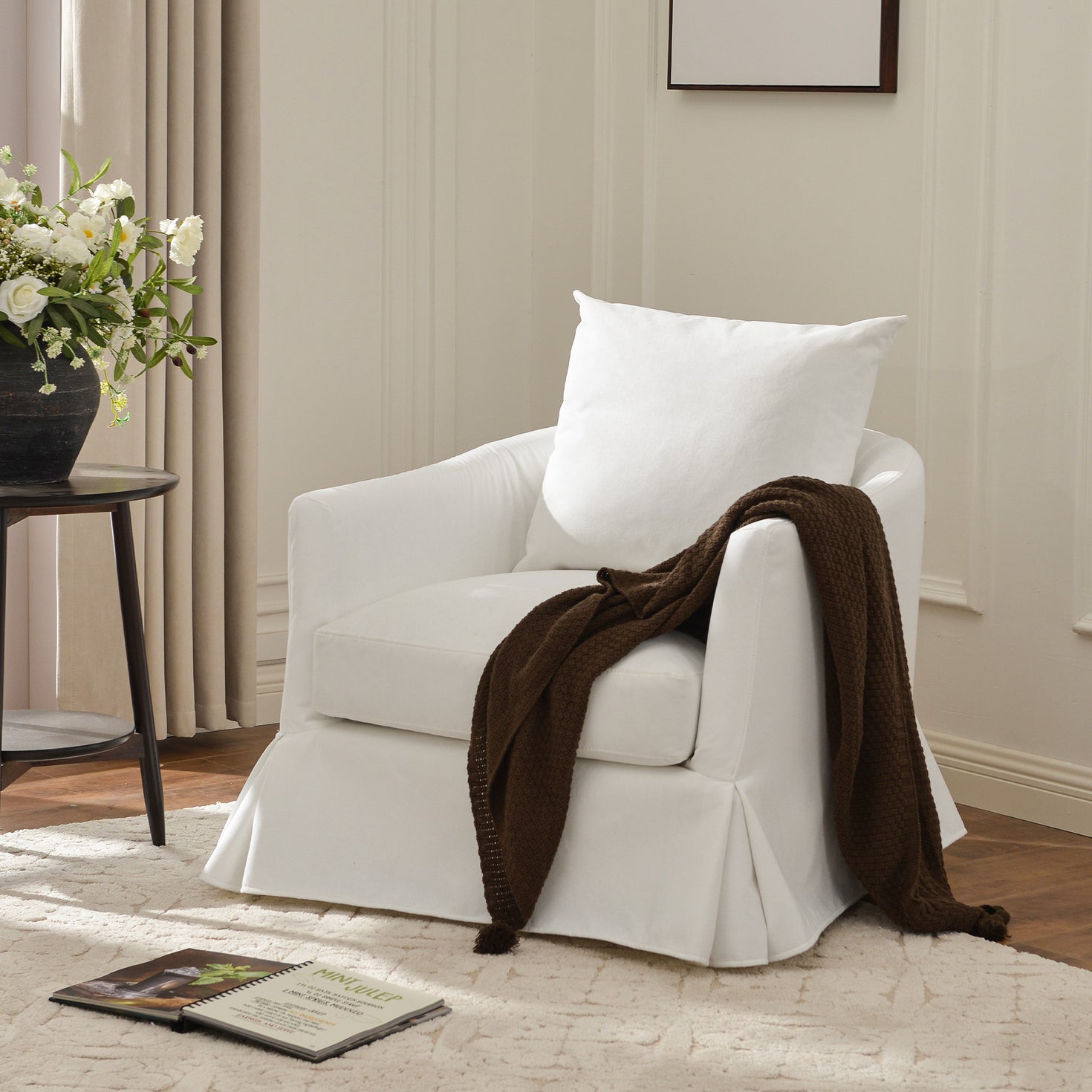 Swivel Barrel Chair Slipcover