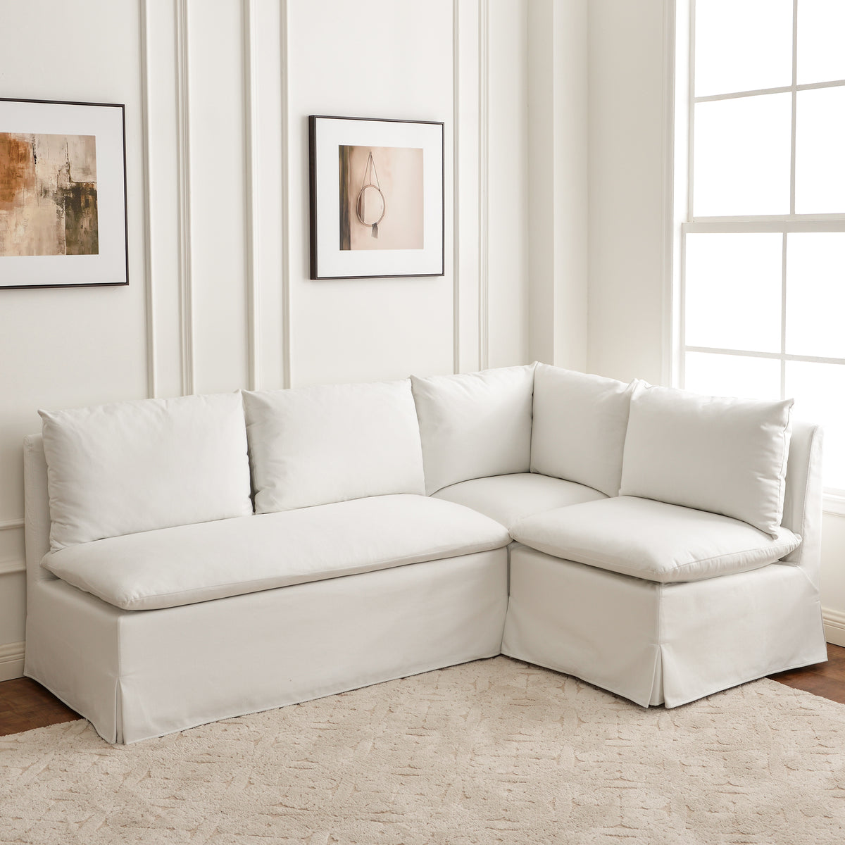 Nelly Slipcover Performance Dining Banquette – Kinwell Furniture