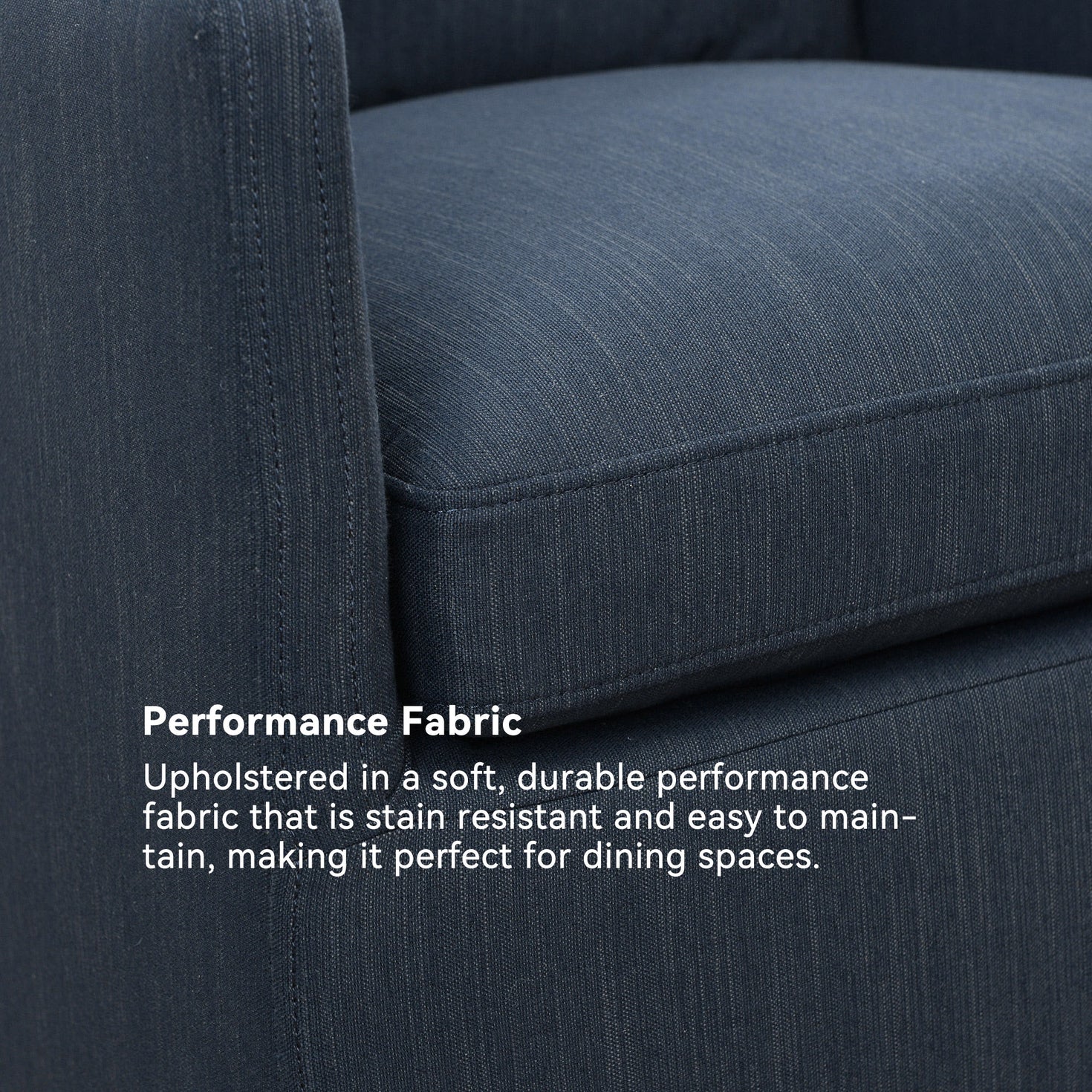 Sean Performance Dining Chair with Casters | Upholstered Dining Chairs ...