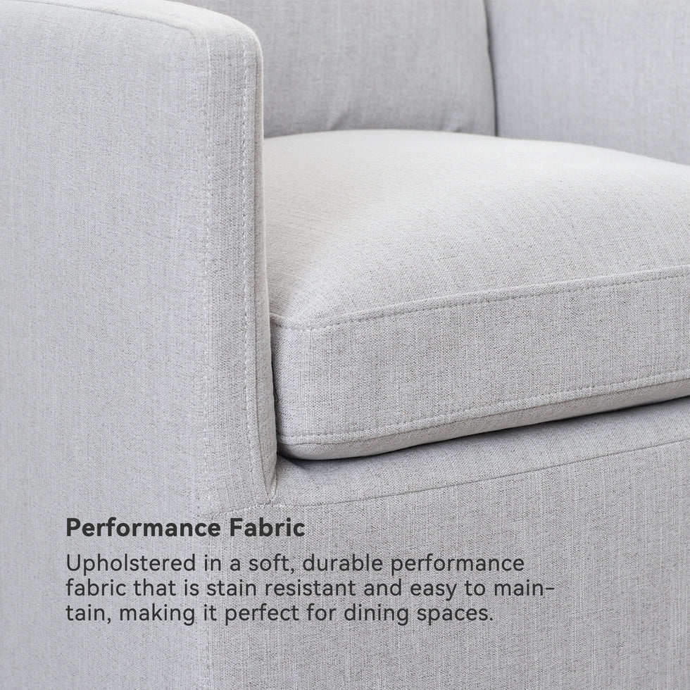 Sean Performance Dining Chair with Casters | Upholstered Dining Chairs ...