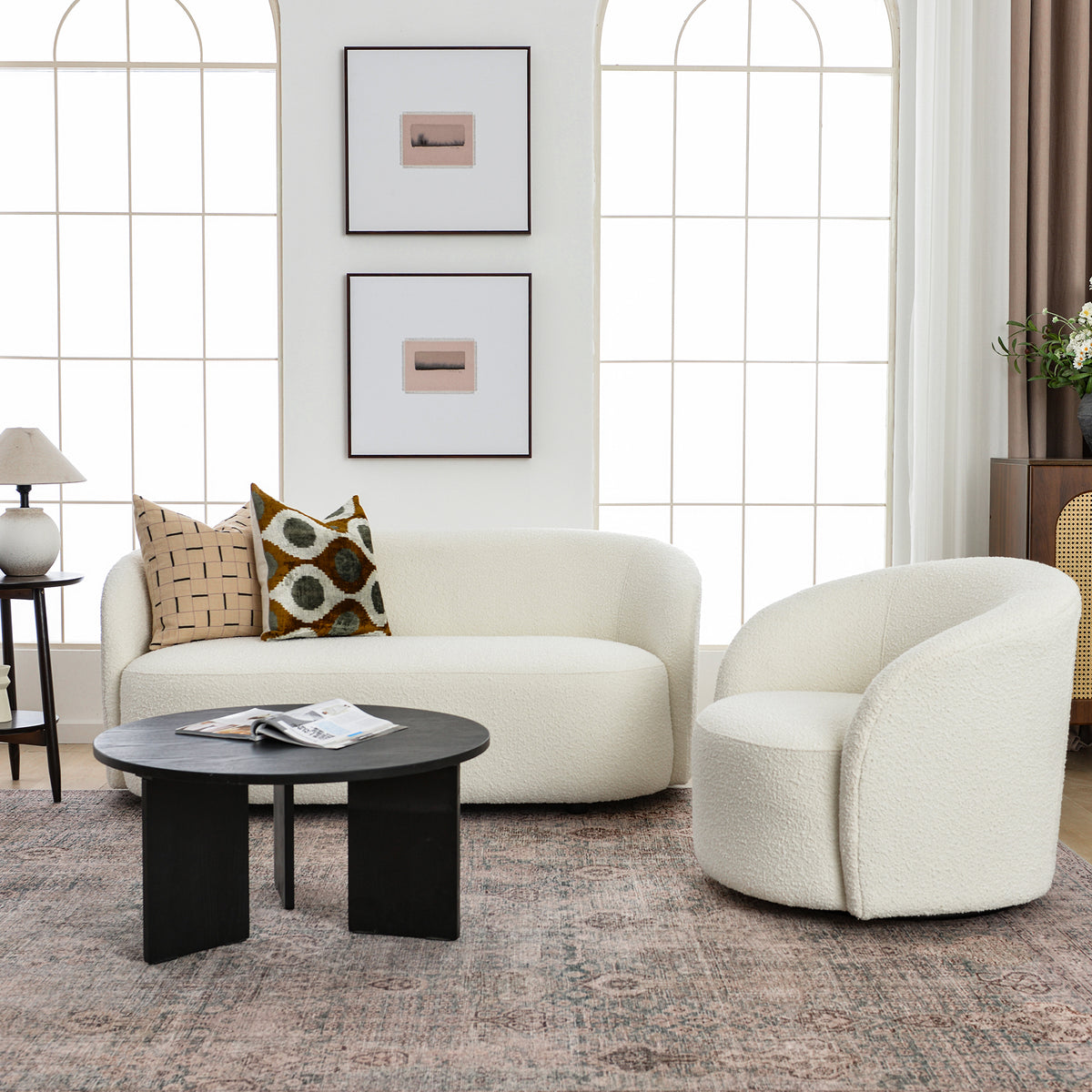 Everitte Bouclé Furniture Set – Kinwell Furniture