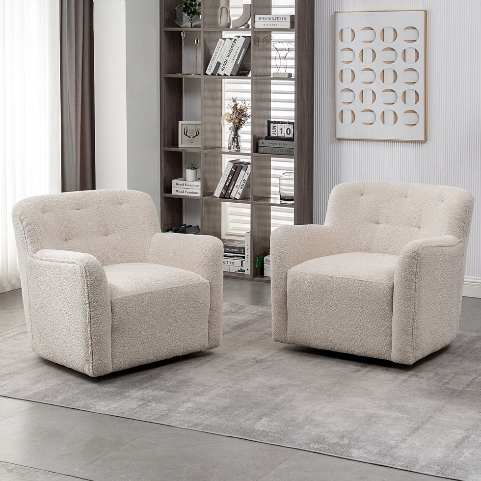 Vestie Chenille Swivel Barrel Chair | Modern Swivel Chairs – Kinwell ...