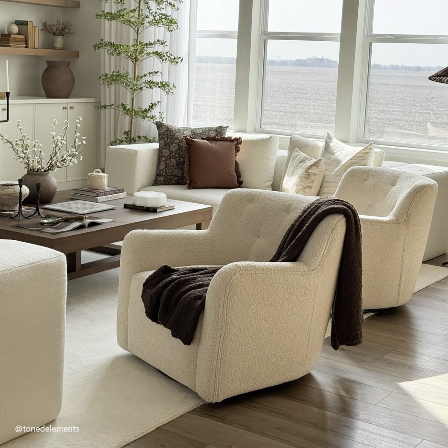 Vestie Chenille Swivel Barrel Chair | Modern Swivel Chairs – Kinwell ...